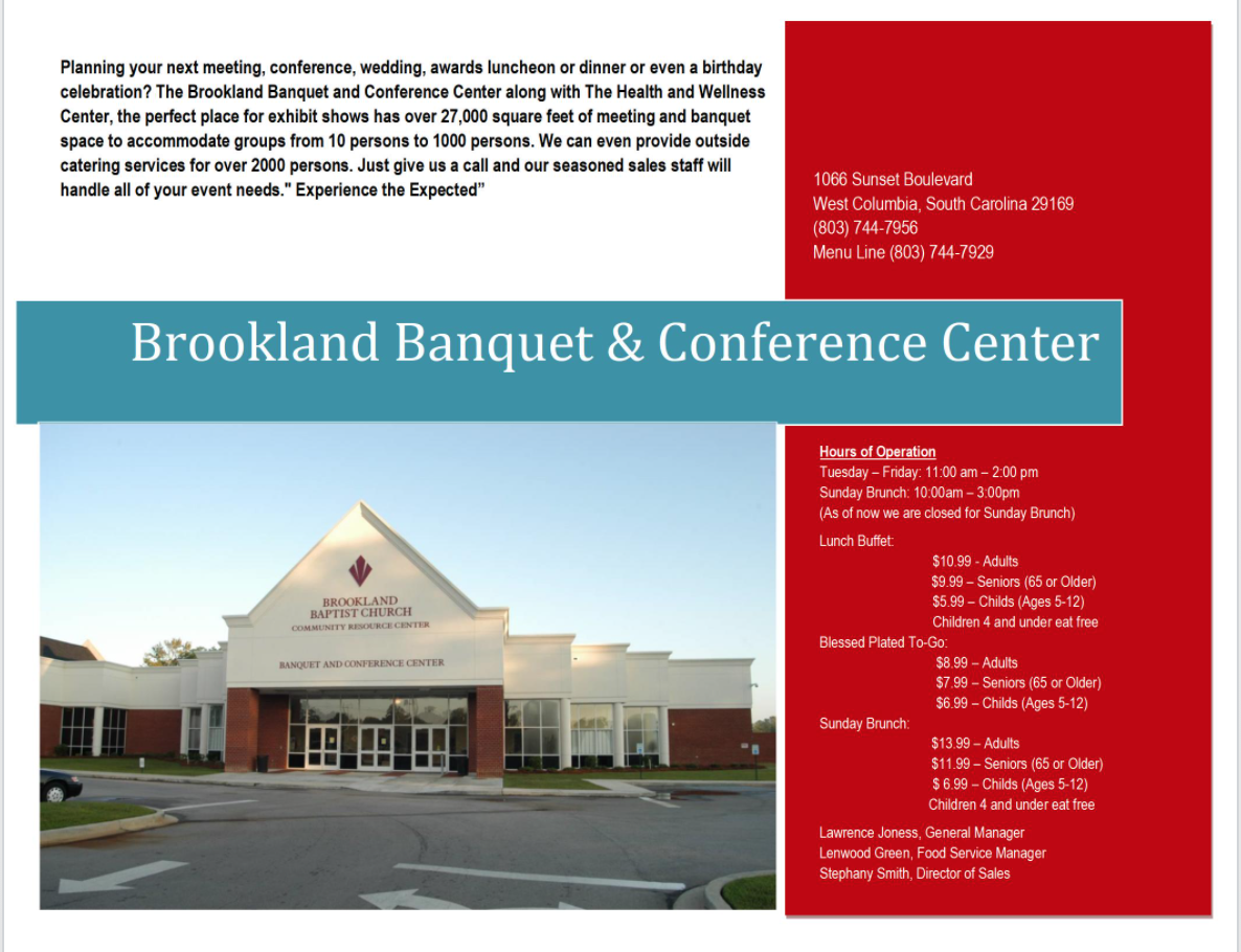 Brookland Banquet & Conference Center | Brookland Baptist Church